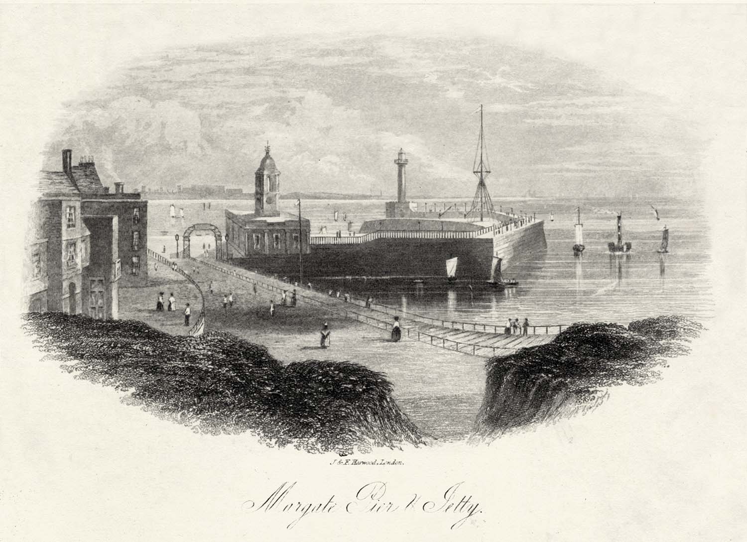 Steel line-engraved vignettes of Margate | Margate History