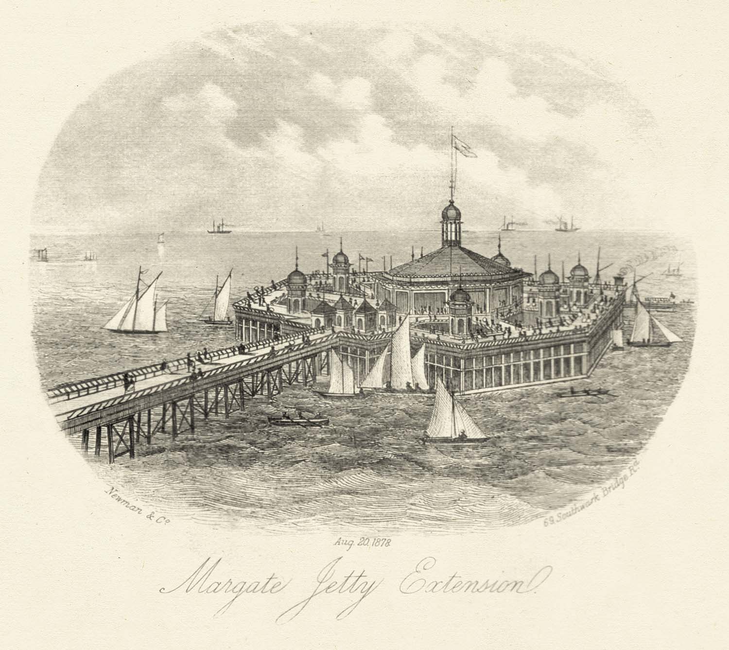 Steel line-engraved vignettes of Margate | Margate History